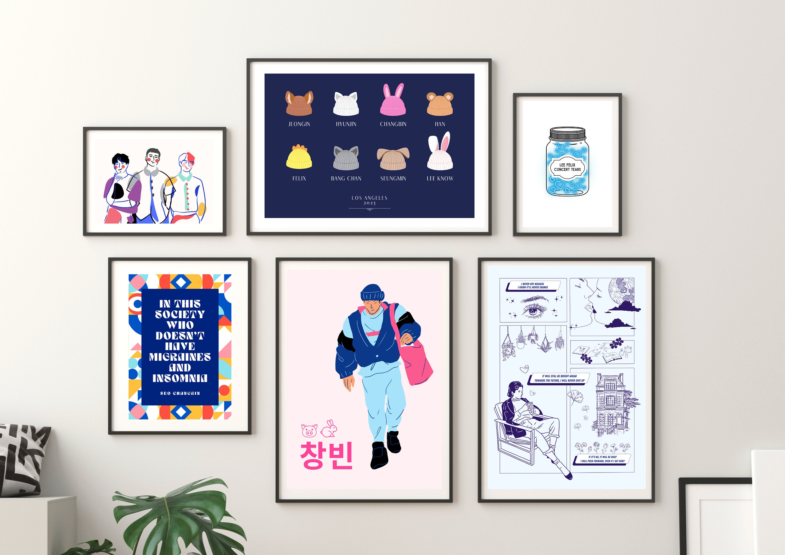 Stray Kids Changbin Poster Digital Download, SKZ Wall Art Print, A4 and ...