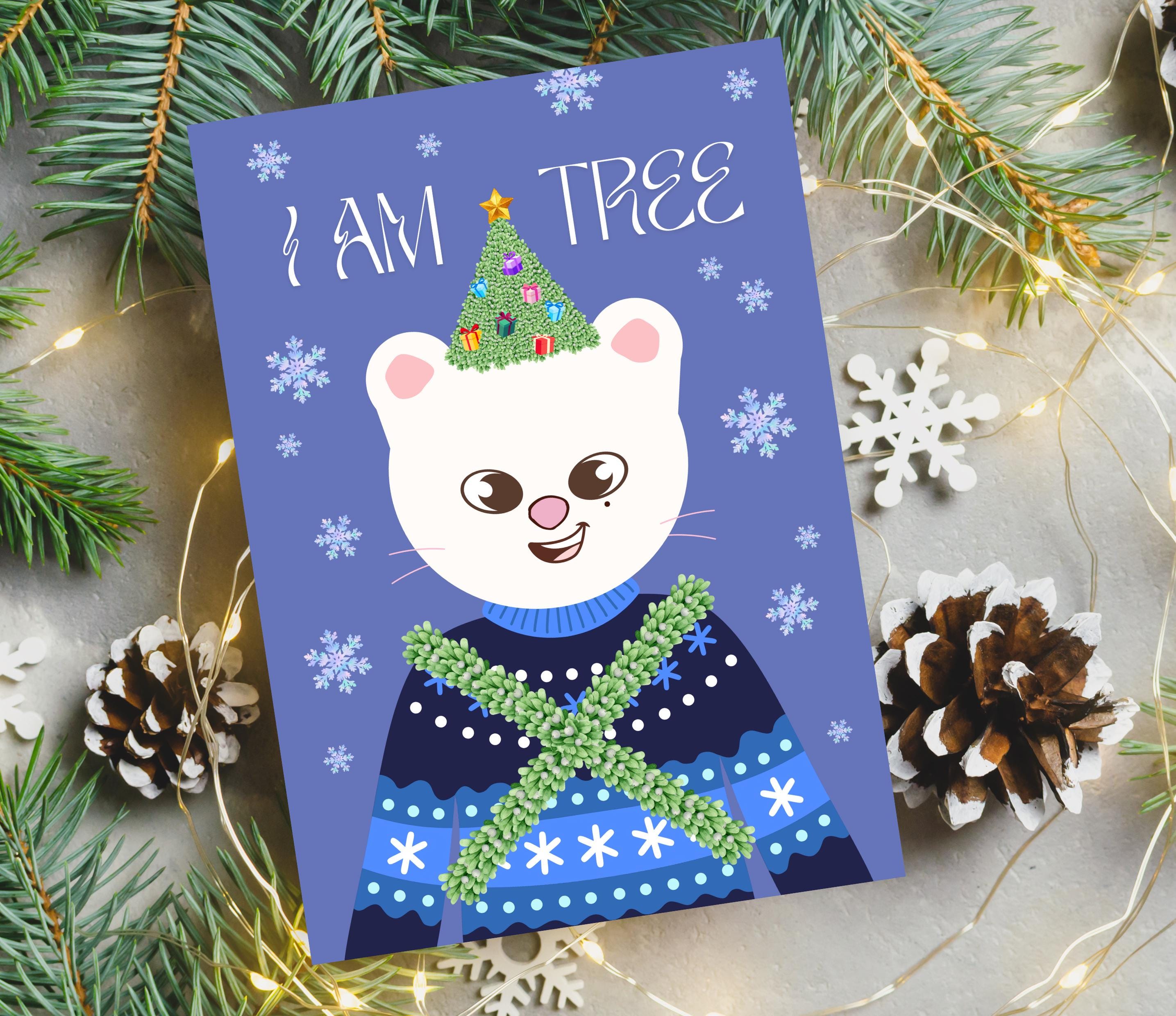 Stray Kids Christmas Art Print Digital Download, Hyunjin I Am Tree ...