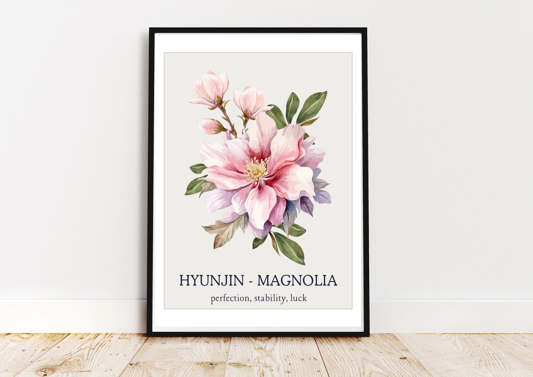 Stray Kids Hyunjin Flower Art Print Digital Download, SKZ as Flower ...