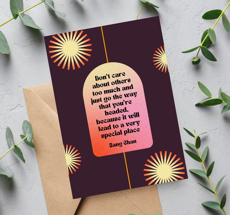 Bang Chan Quote Art Print, Descarga digital, Stray Kids Motivational ...