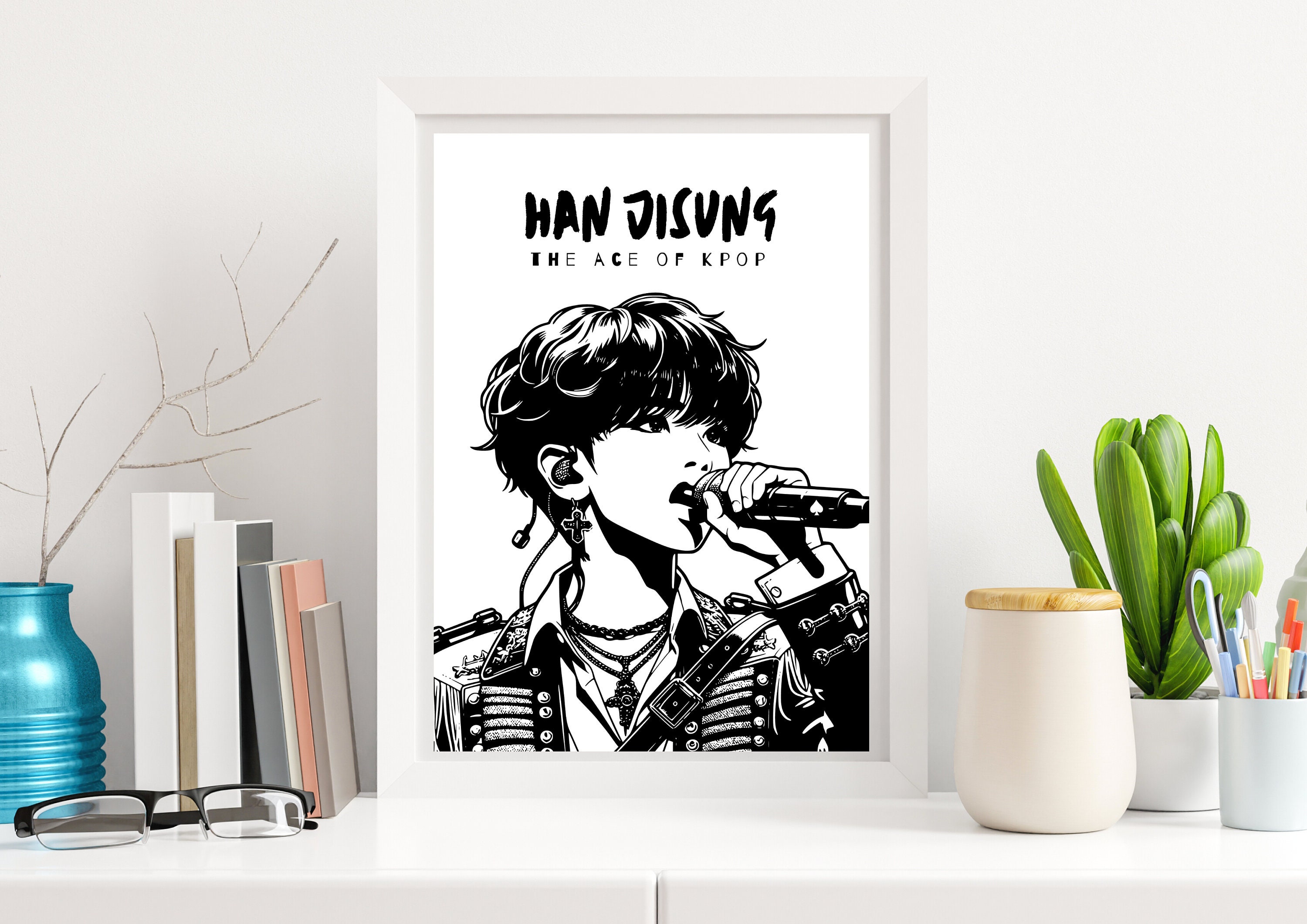 Stray Kids Han Jisung Poster Digital Download, SKZ Han Portrait Art Print, A4 and A5 Set, Ace of ...