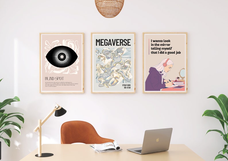 Stray Kids MEGAVERSE Art Print, Kpop Minimalist Poster (digital ...