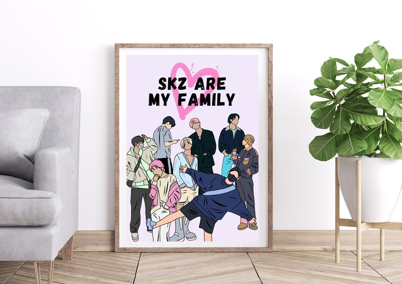 Stray Kids Group Portrait Art Print, SKZ Kpop Poster (digital Download ...