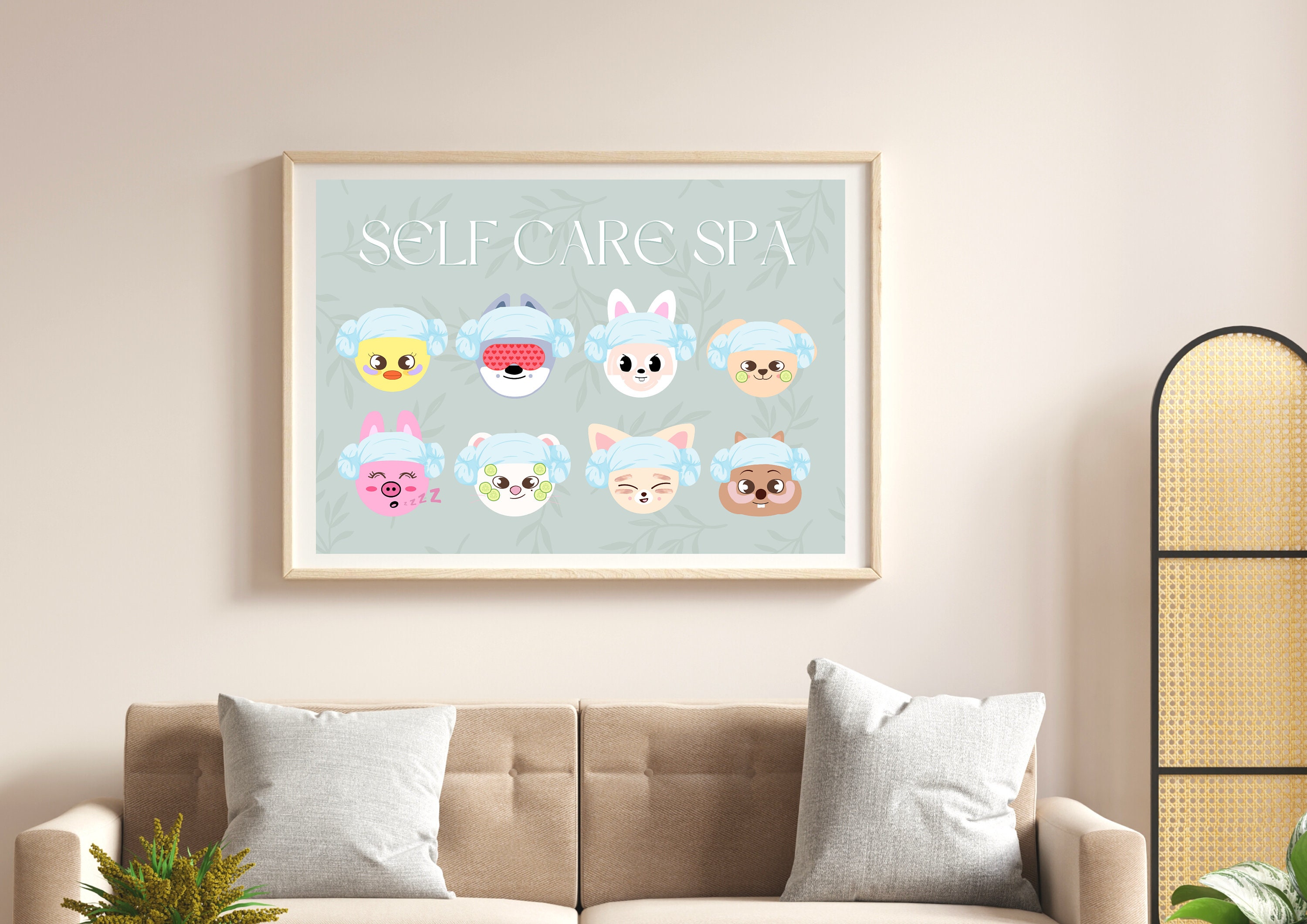 Stray Kids Skzoo Sauna Art Print, Kpop Bathroom Decor (digital Download ...