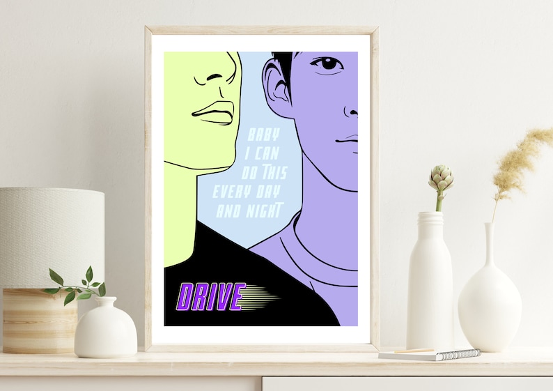 Bang Chan and Lee Know Drive Poster, Stray Kids Digital Download Art ...