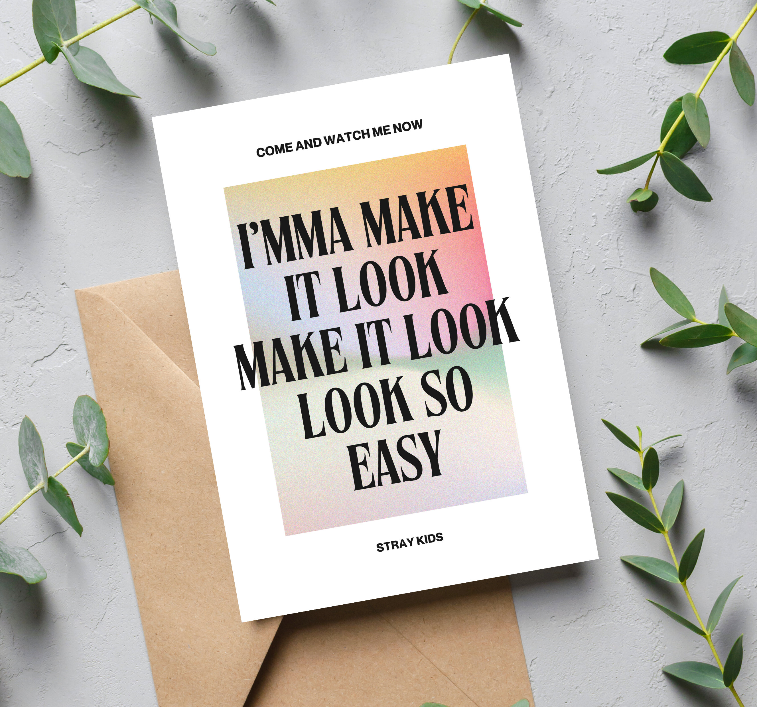 Stray Kids Easy Poster Digital Download, SKZ Music Art Print, A4 and A5 ...