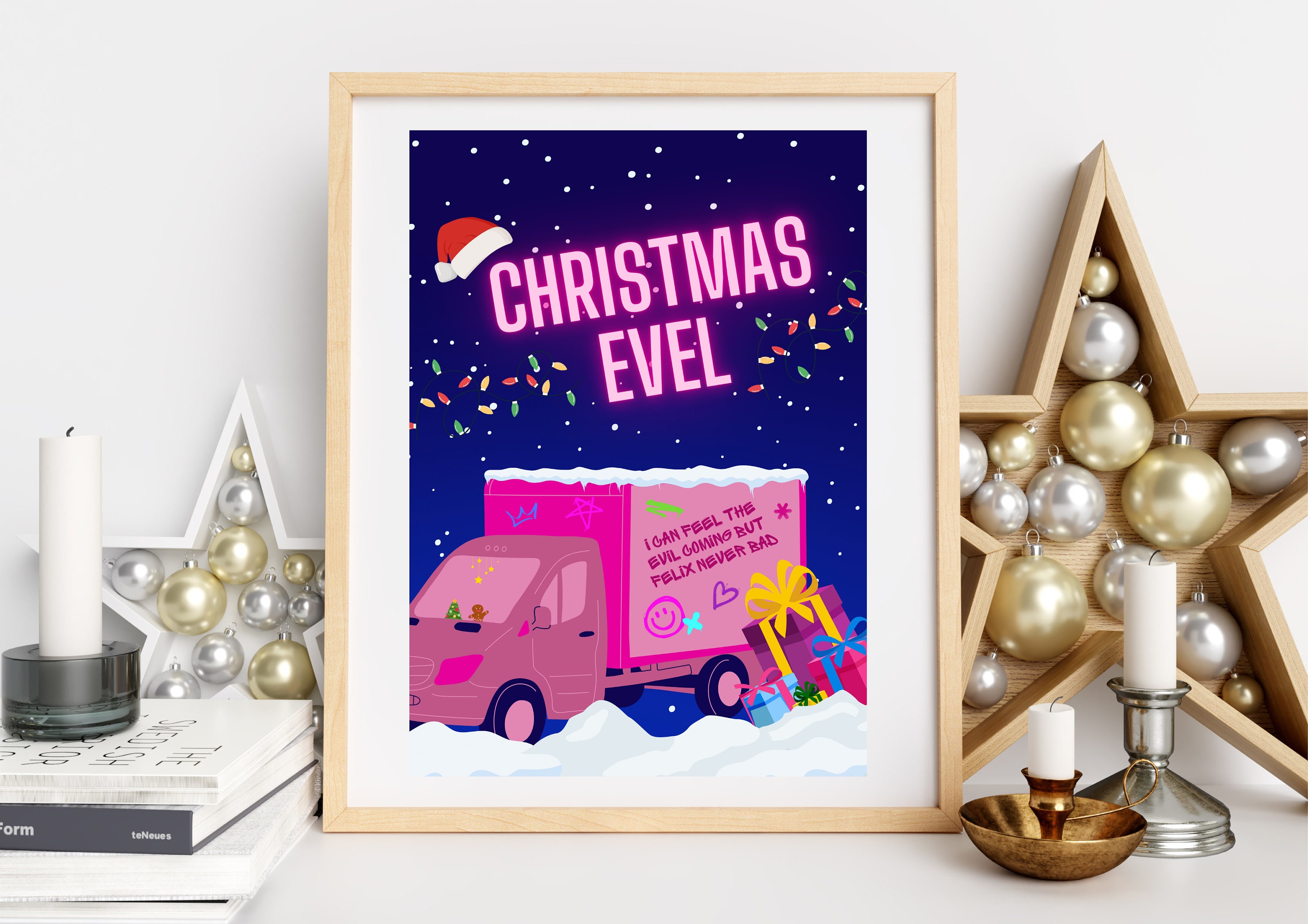 Christmas Evel Stray Kids Art, SKZ Music Poster, Felix Navidad, SKZ ...