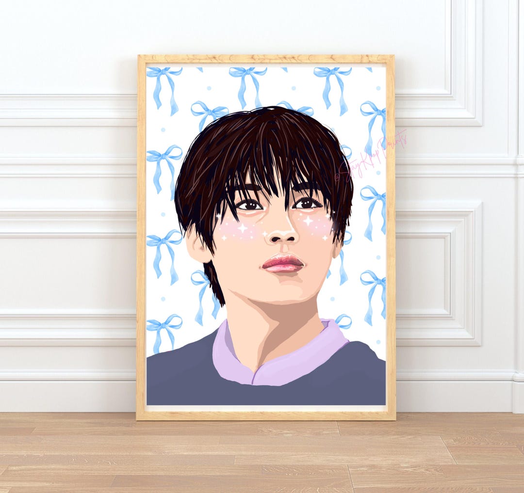 Stray Kids Lee Know Portrait: Coquette Kpop Art Print (digital Download ...