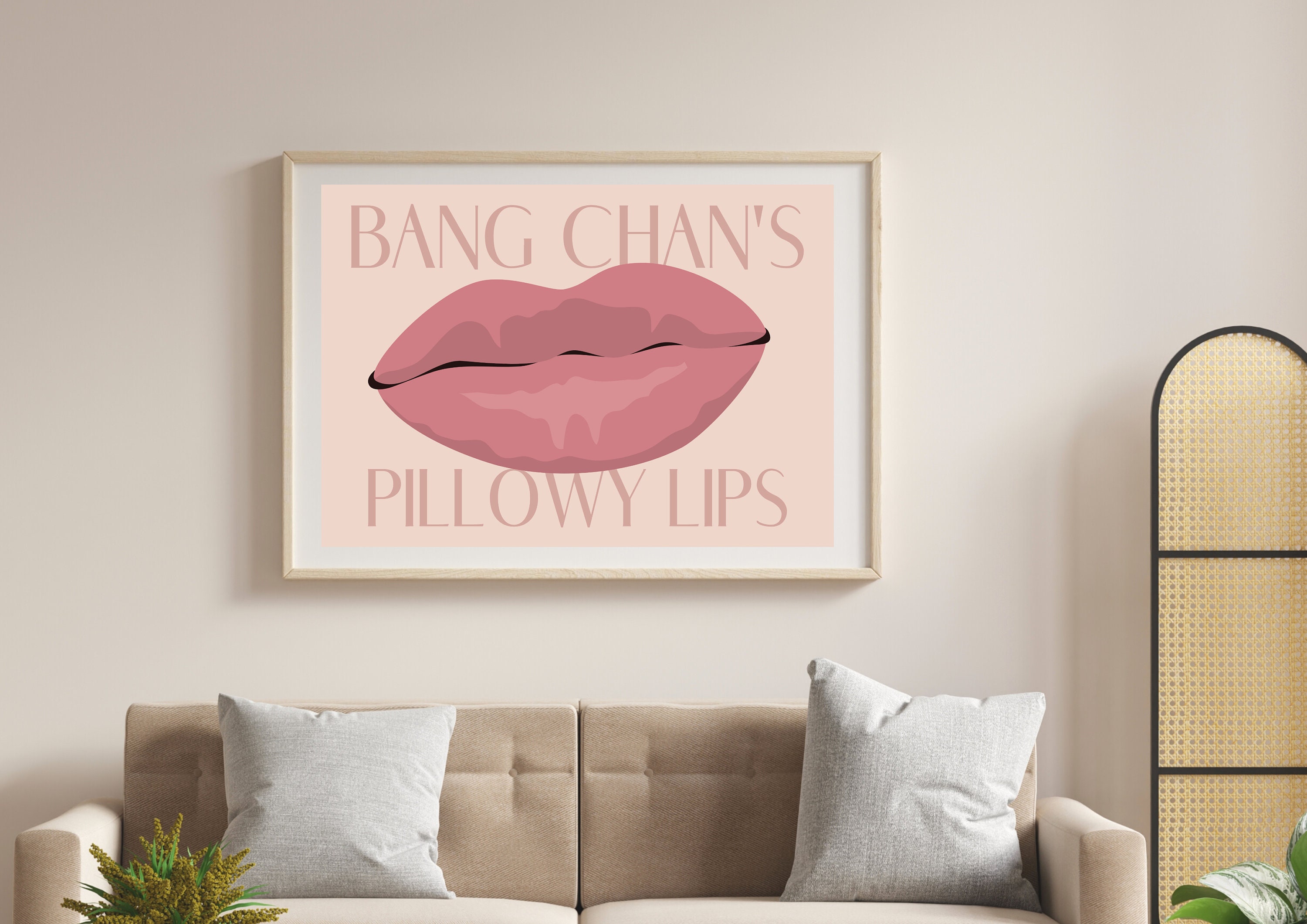 Stray Kids Bang Chan Lips Art, SKZ Poster Descarga digital, Conjunto de ...