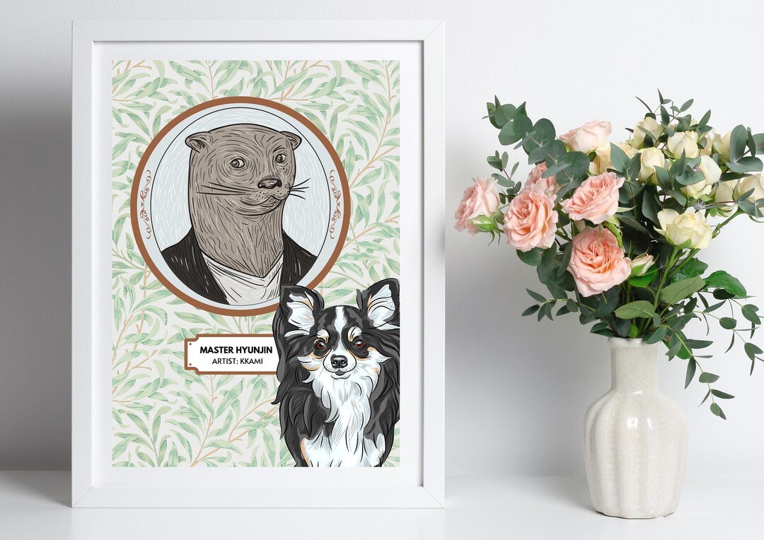 Stray Kids Hyunjin and Kkami Art SKZ Poster Digital - Etsy