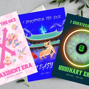 Stray Kids Album Poster Bundle, SKZ Comeback Era 3X Digital Art Prints ...