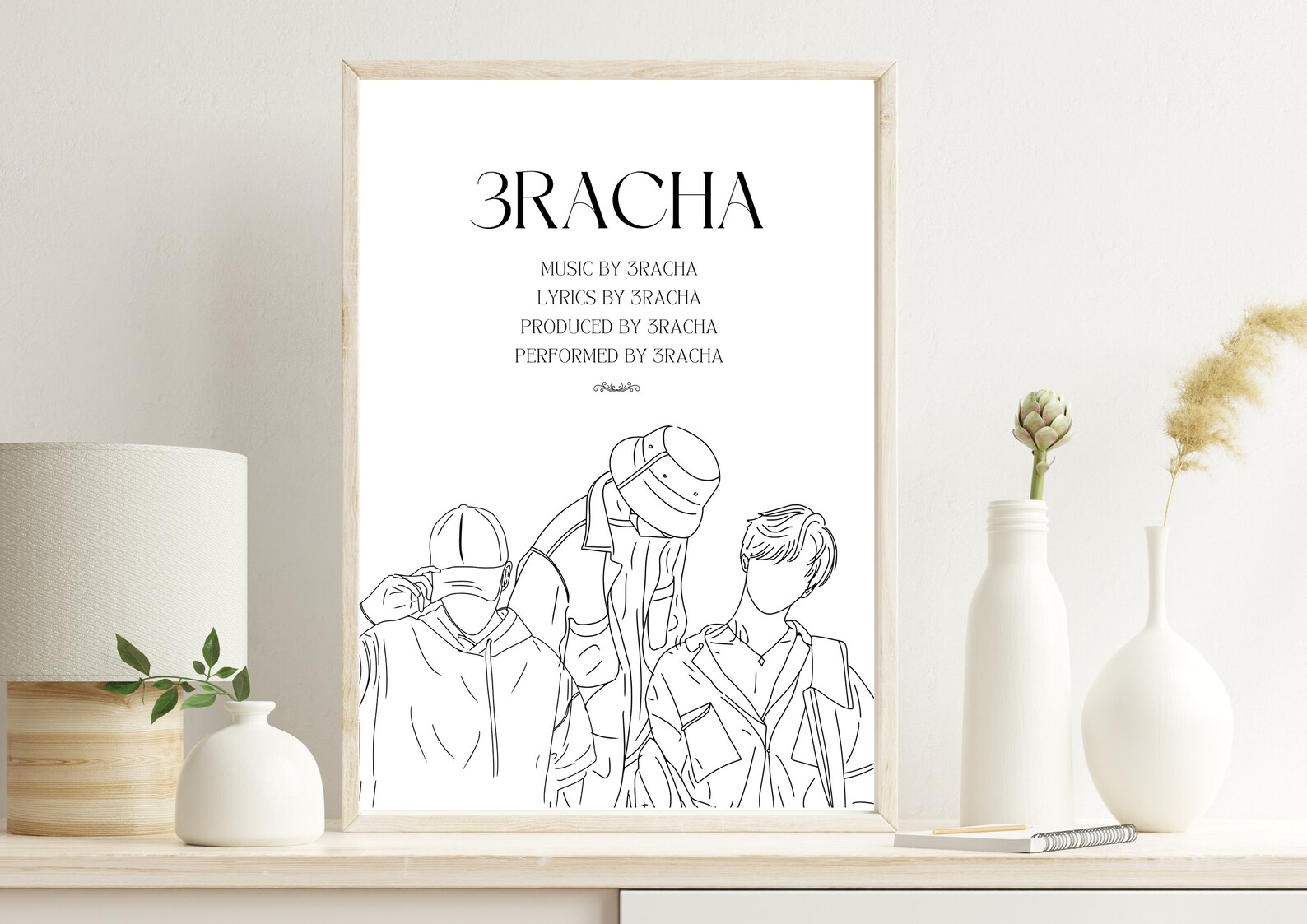 Stray Kids 3RACHA Art Print, Minimalist Kpop Decor (digital Download ...
