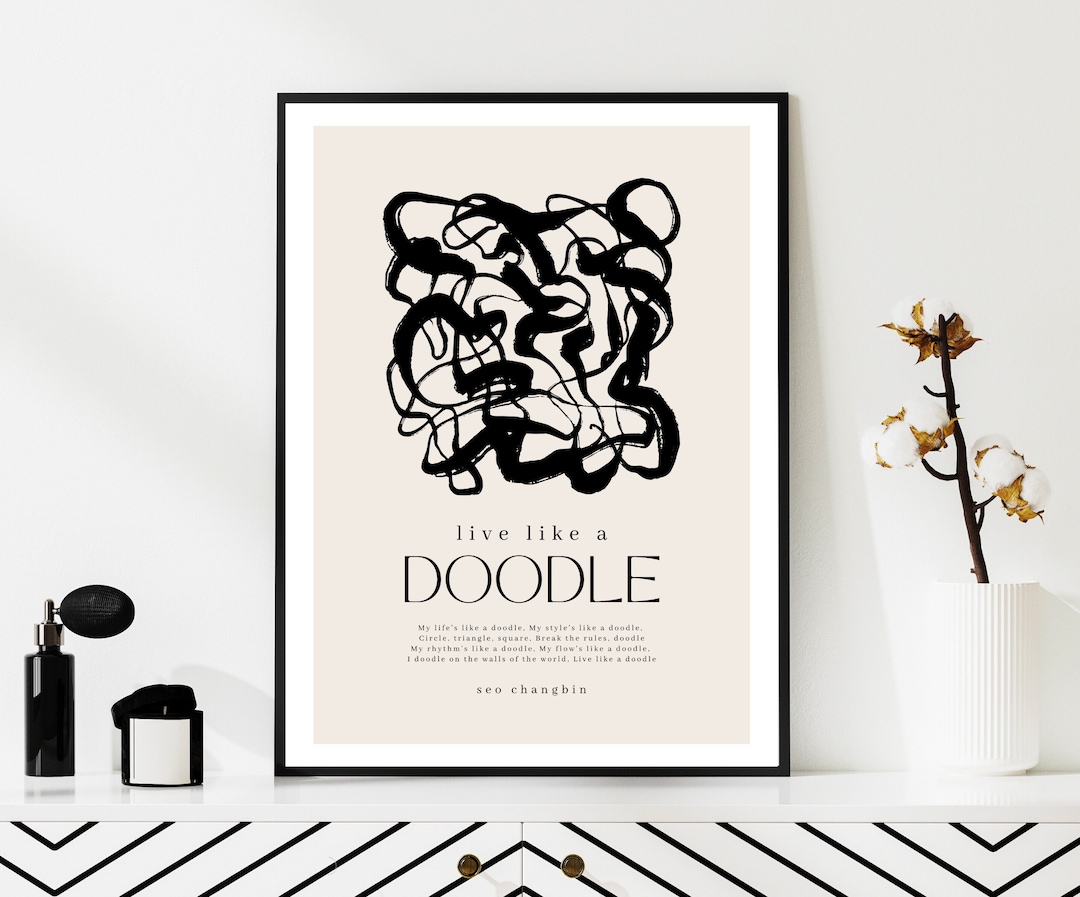 Stray Kids Changbin Doodle Art Print Digital Download, SKZ REPLAY ...