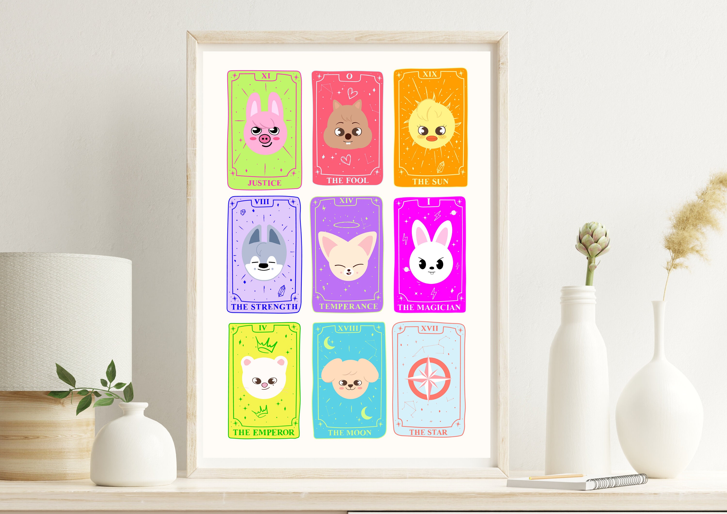 Stray Kids Skzoo Tarot Card Art SKZ Poster Digital Download - Etsy