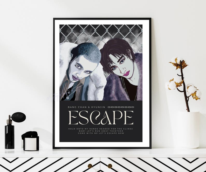 Bang Chan Hyunjin Escape Poster Digital Download, Stray Kids Print ...
