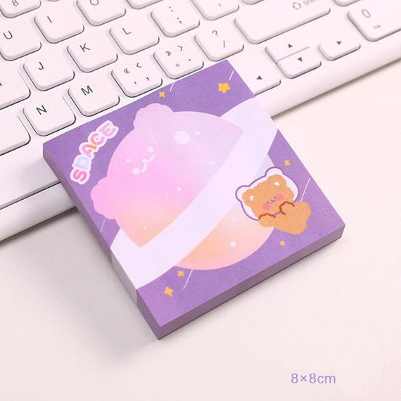 Kawaii Space Bear Sticky Notes Stationary Cute Space Memo - Etsy