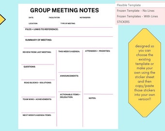 Onenote 1:1 Meeting Notes Template - Etsy