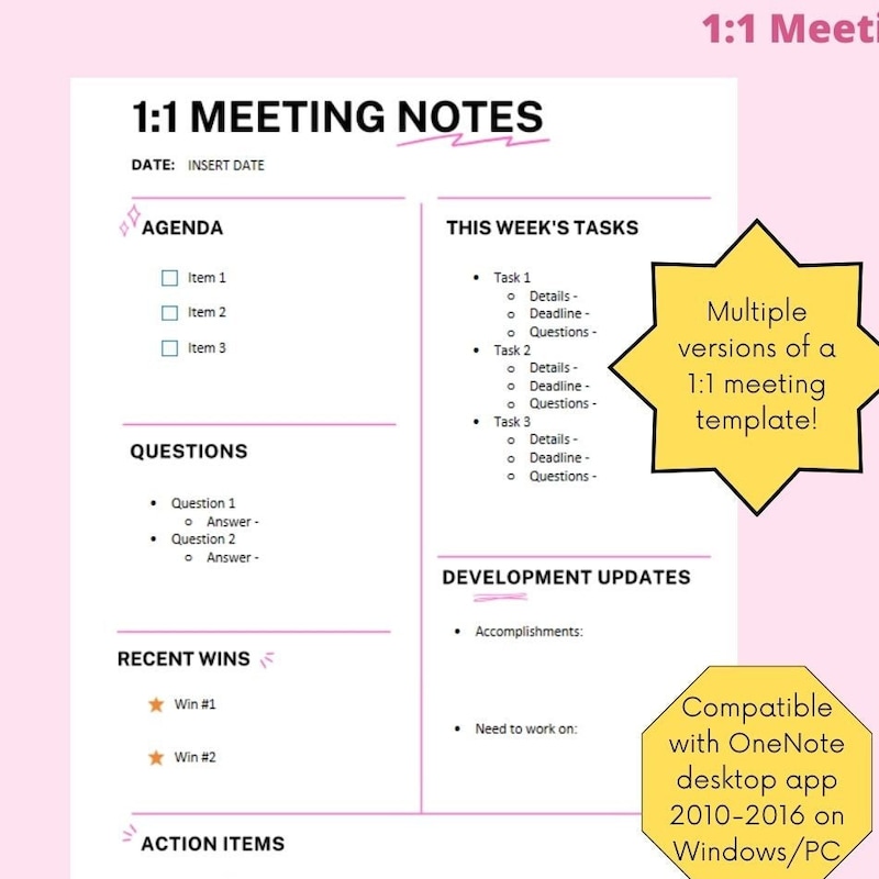 Onenote Templates - Etsy