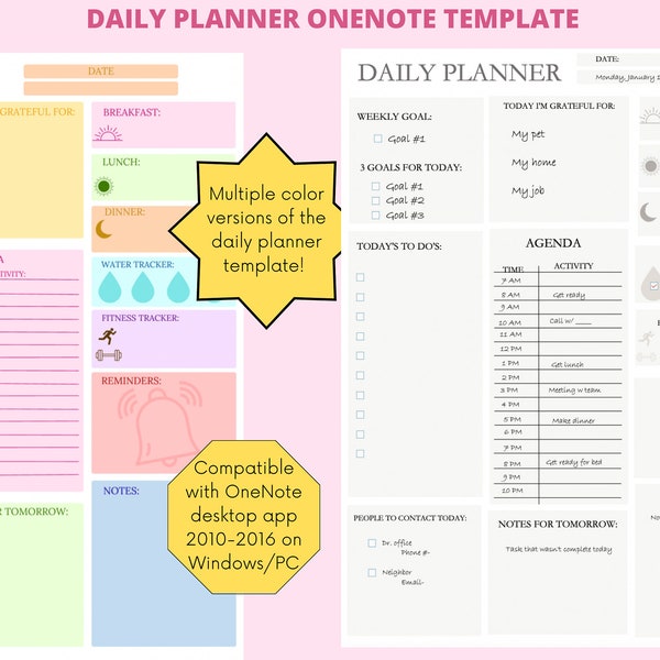 Onenote Template - Etsy