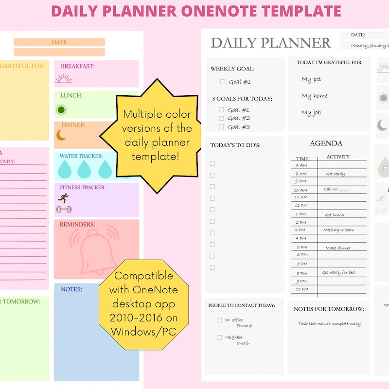 Onenote Template - Etsy