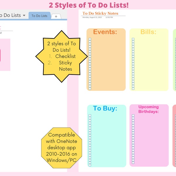 Onenote Template - Etsy