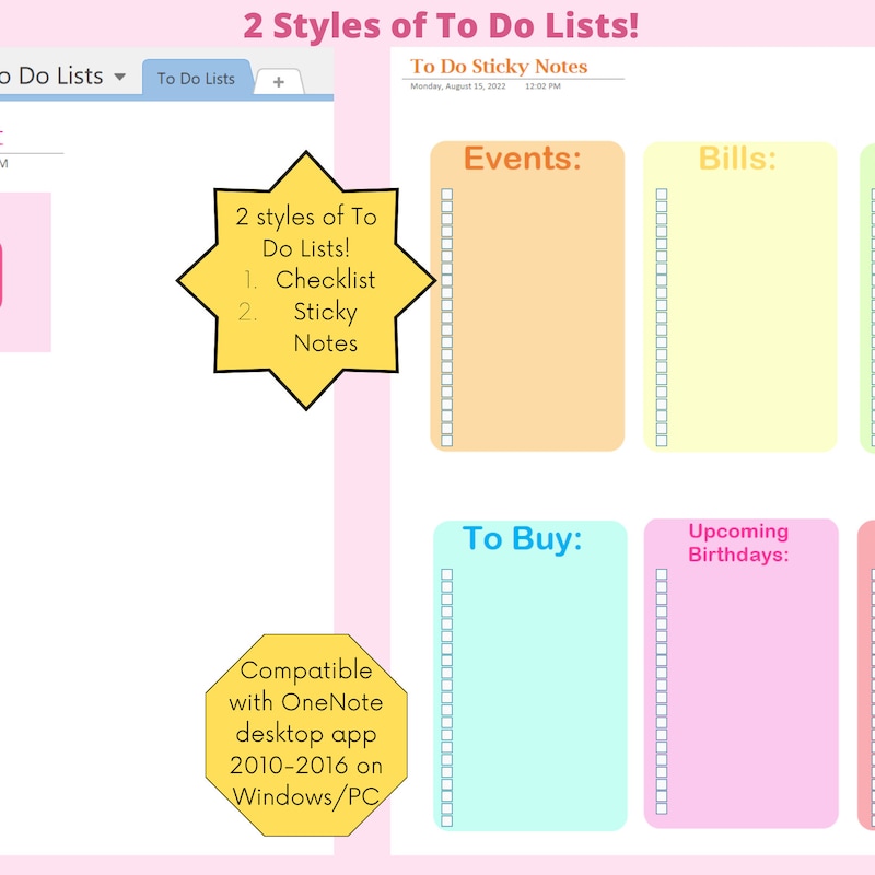 Onenote Templates - Etsy
