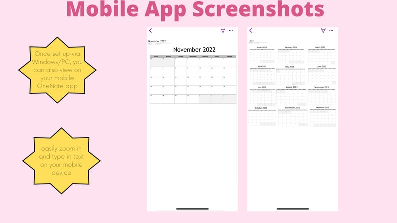 Onenote Monthly Calendar Templates Etsy Onenote Monthly Calendar Templates Etsy