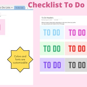 Onenote to Do Template - Etsy