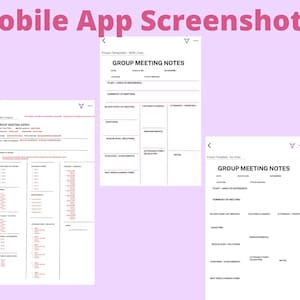 Onenote Group Meeting Notes Template - Etsy