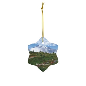 Mount Rainier Ornament - Unique Washington State Gift - Pacific ...