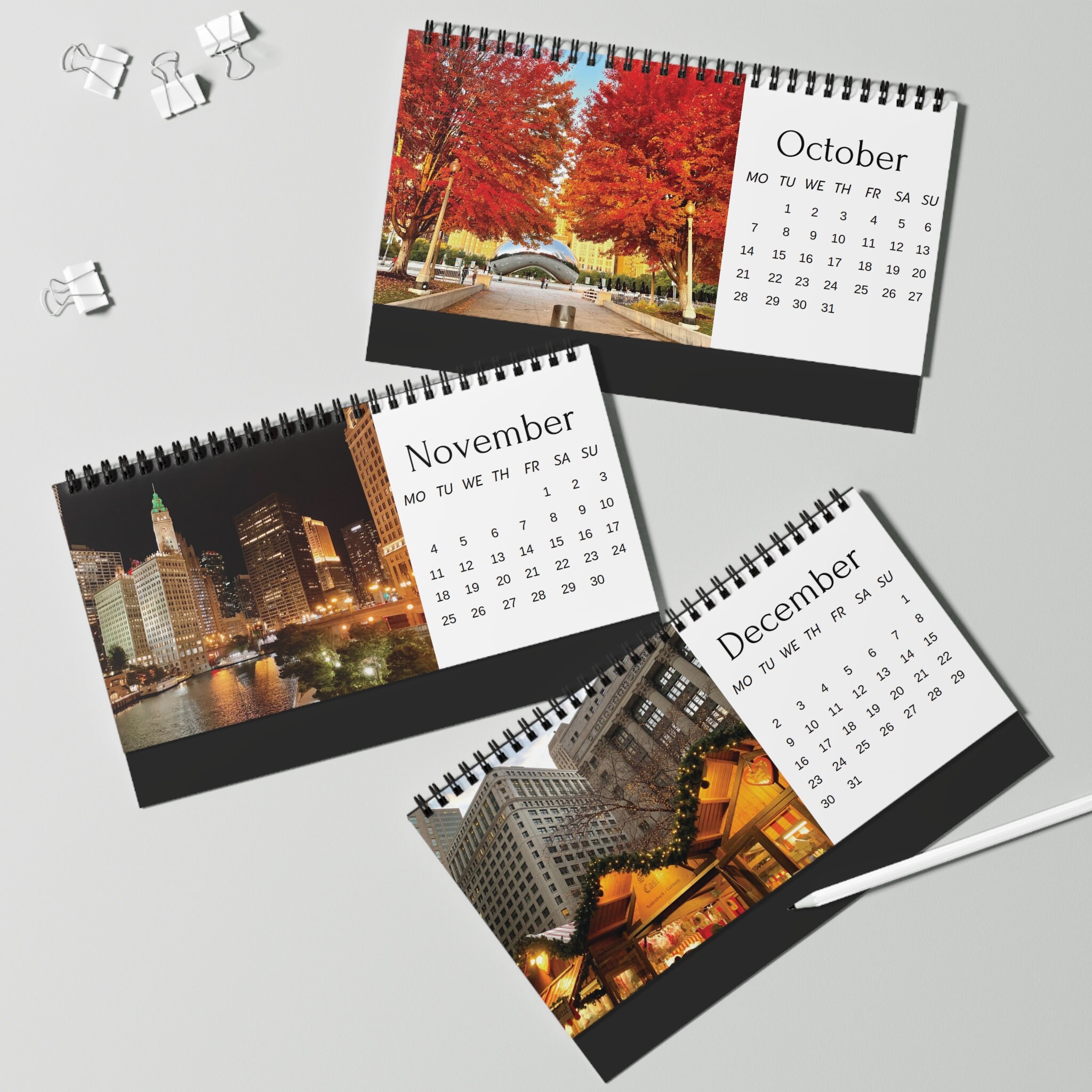 2024 Chicago Desk Calendar 2024 Chicago Calendar Chicago - Etsy Canada