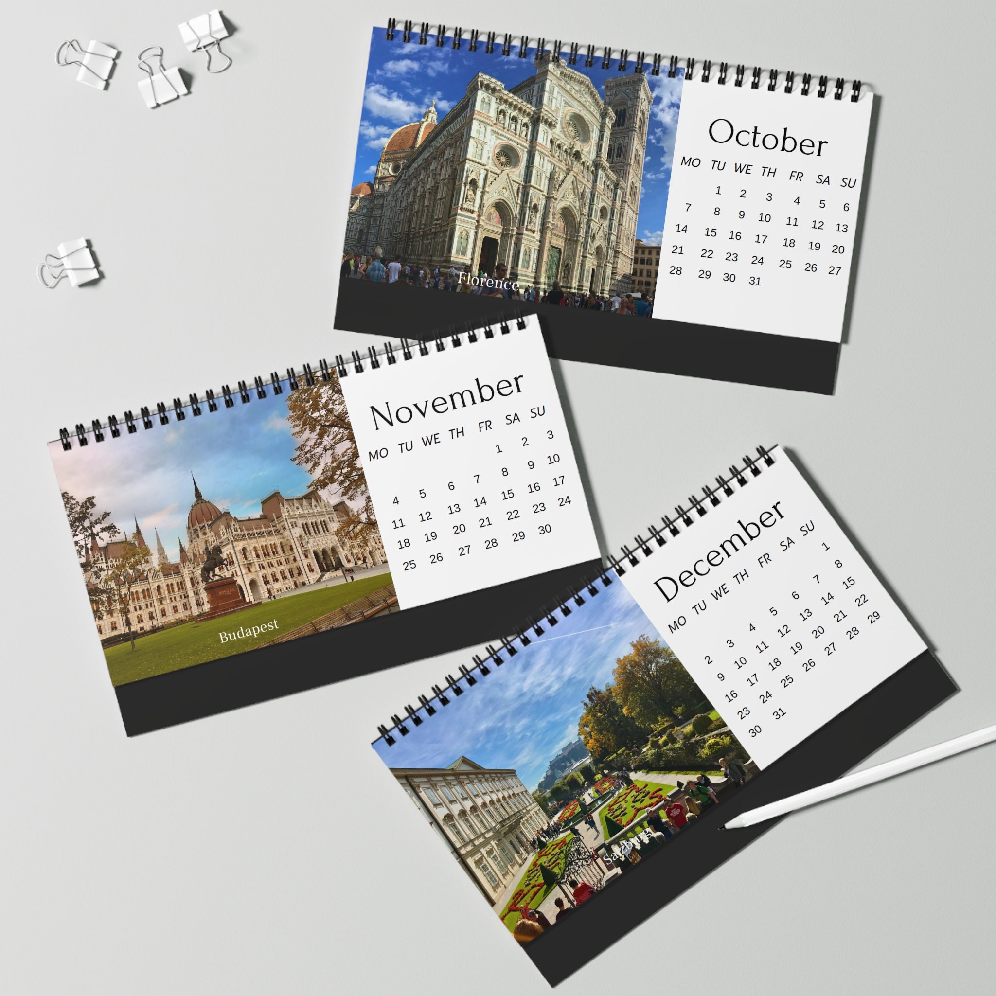 European Cities 2024 Desk Calendar; 2024 Europe Calendar sold by Samara ...