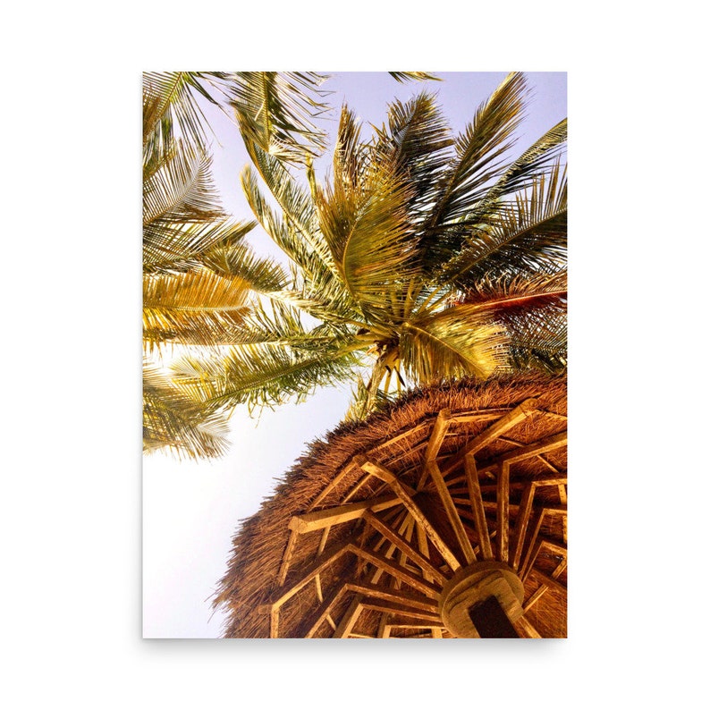 Tropical Palm Tree Travel Poster Available in Multiple - Etsy
