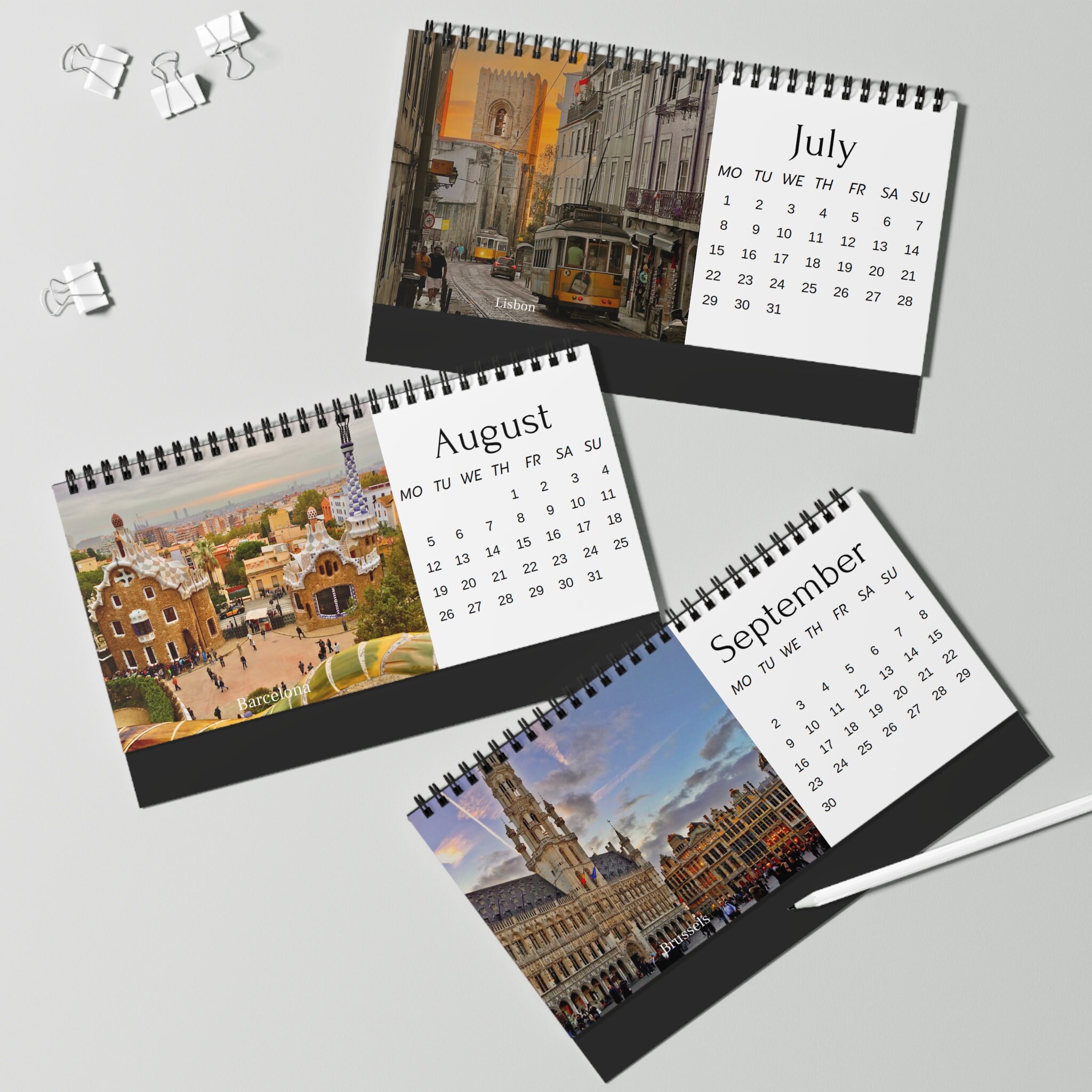 European Cities 2024 Desk Calendar; 2024 Europe Calendar sold by Denis ...