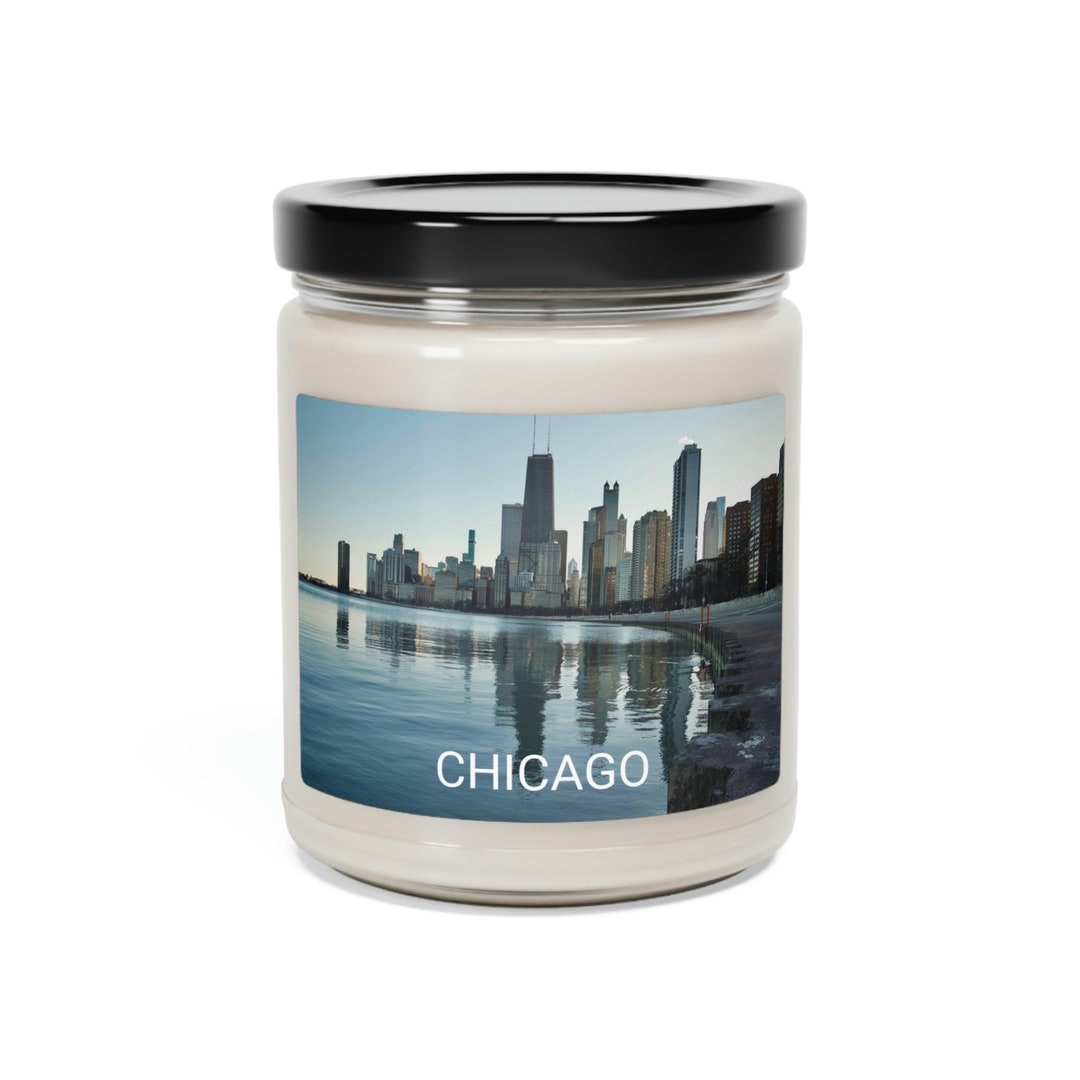 Scented Chicago Lakefront Soy Candle, 9oz; Chicago Candle; Unique ...