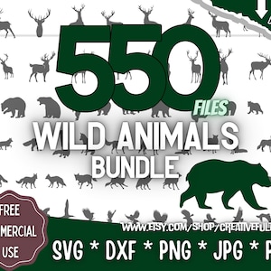 Wild Animals SVG Bundle | for Cricut, CNC, Laser, Etc | Creative ...