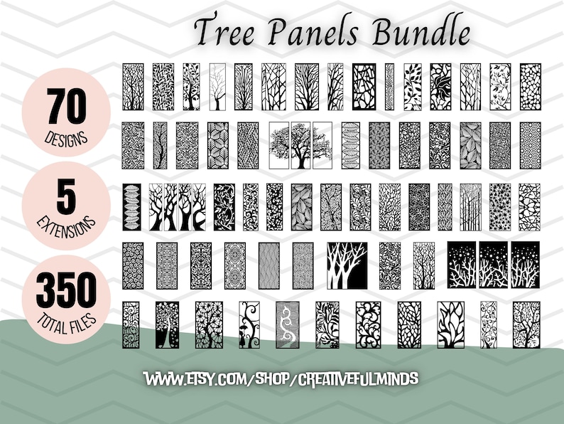 Tree Panels SVG Bundle for Cricut, CNC, Laser, Etc Creative Projects ...