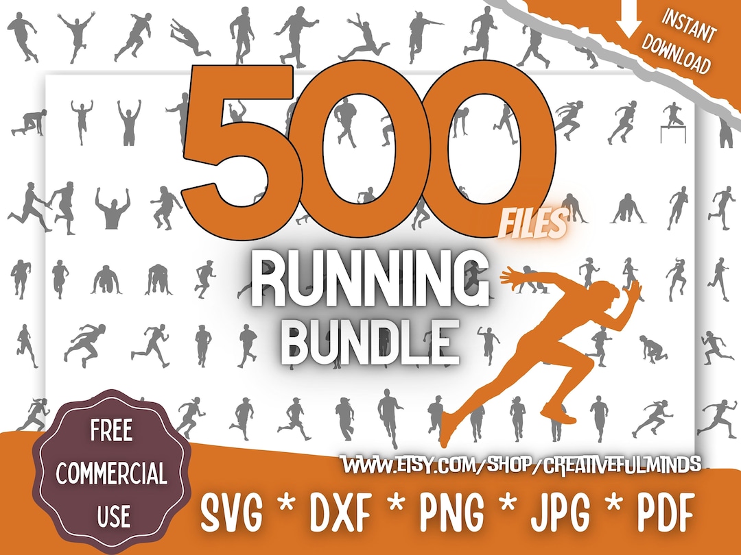 Running Silhouettes SVG Bundle | for Cricut, CNC, Laser, Etc | Creative ...