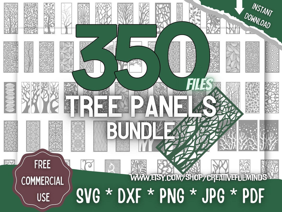 Tree Panels SVG Bundle | for Cricut, CNC, Laser, Etc | Creative ...