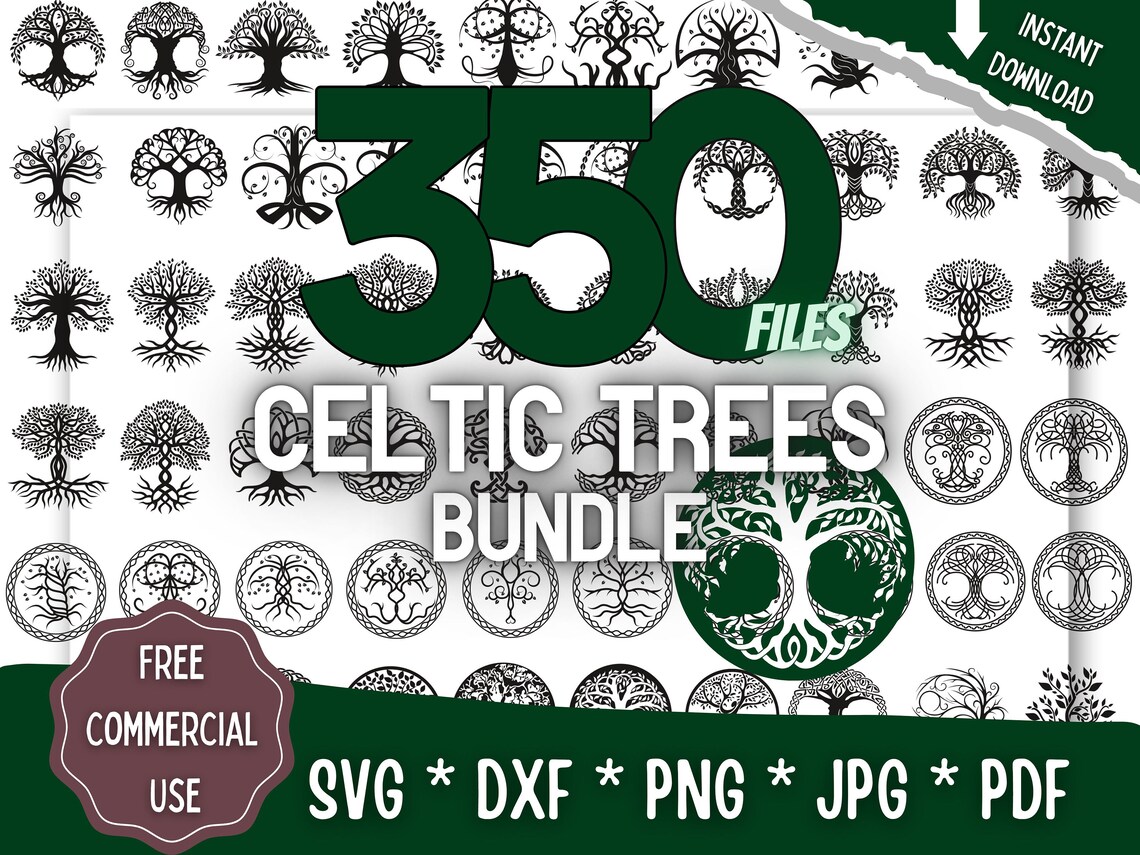 Celtic Trees SVG Bundle Life Tree SVG for Cricut CNC - Etsy