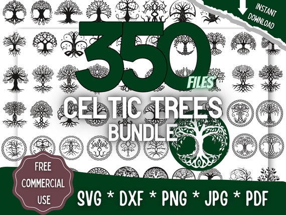 Celtic Trees SVG Bundle Life Tree SVG for Cricut CNC - Etsy UK