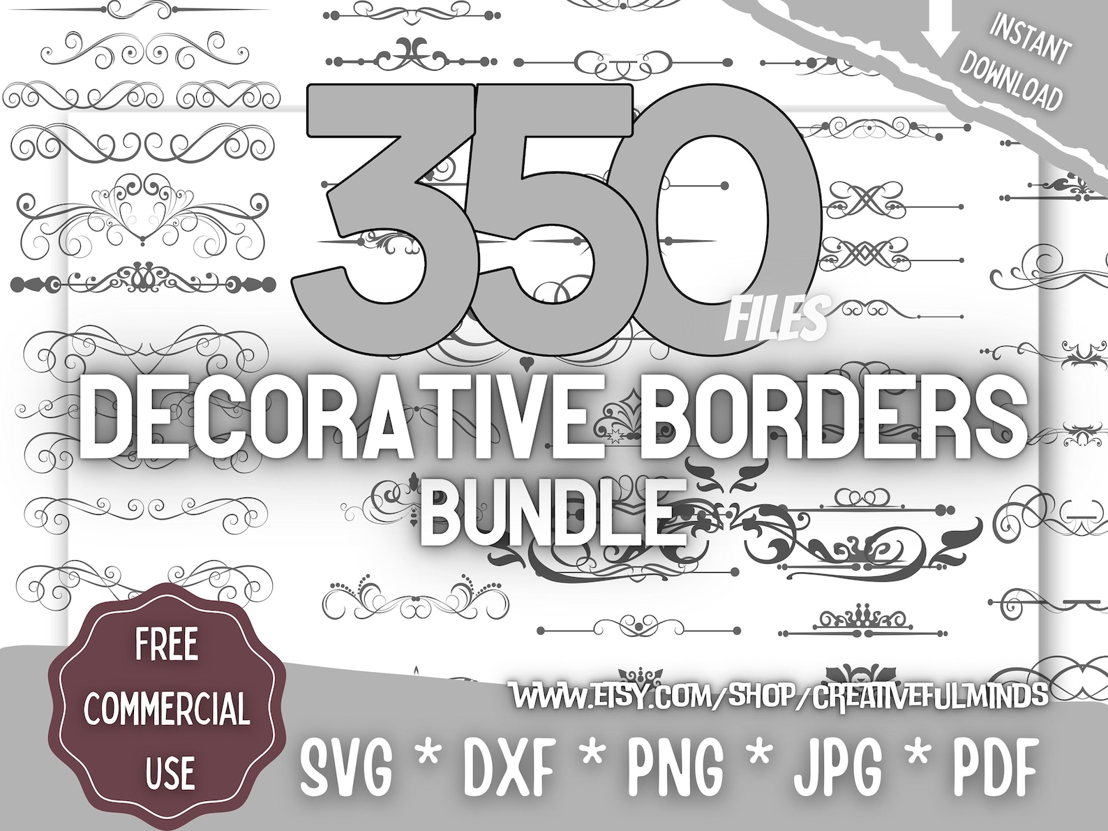 Decorative Borders SVG Bundle | for Cricut, CNC, Laser, Etc | Creative ...