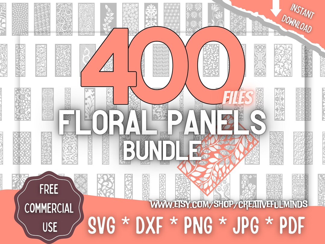 Floral Panels SVG Bundle | for CNC, Laser, Printing, Etc | Creative ...