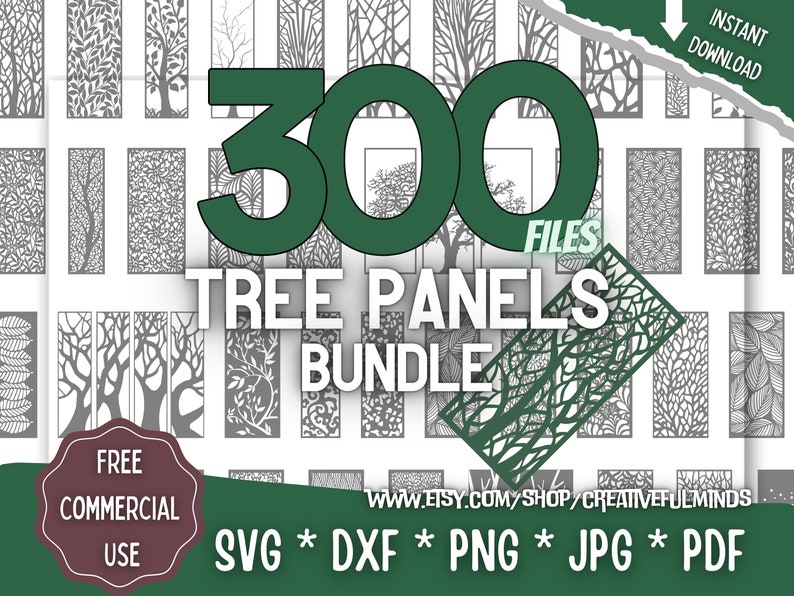 Tree Panels SVG Bundle for Cricut CNC Laser Etc - Etsy