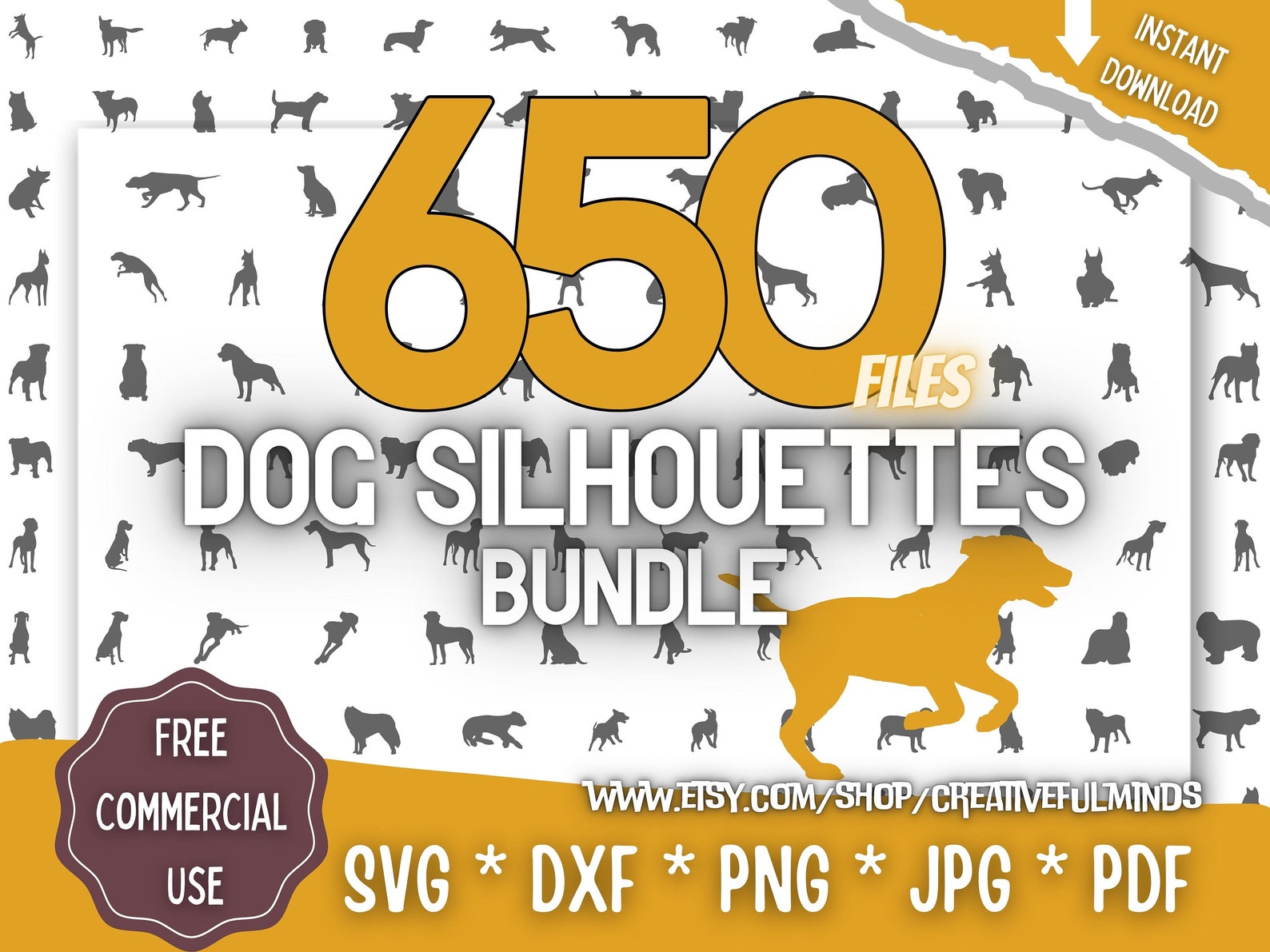 Dog Silhouettes SVG Bundle | for Cricut, CNC, Laser, Etc | Creative ...