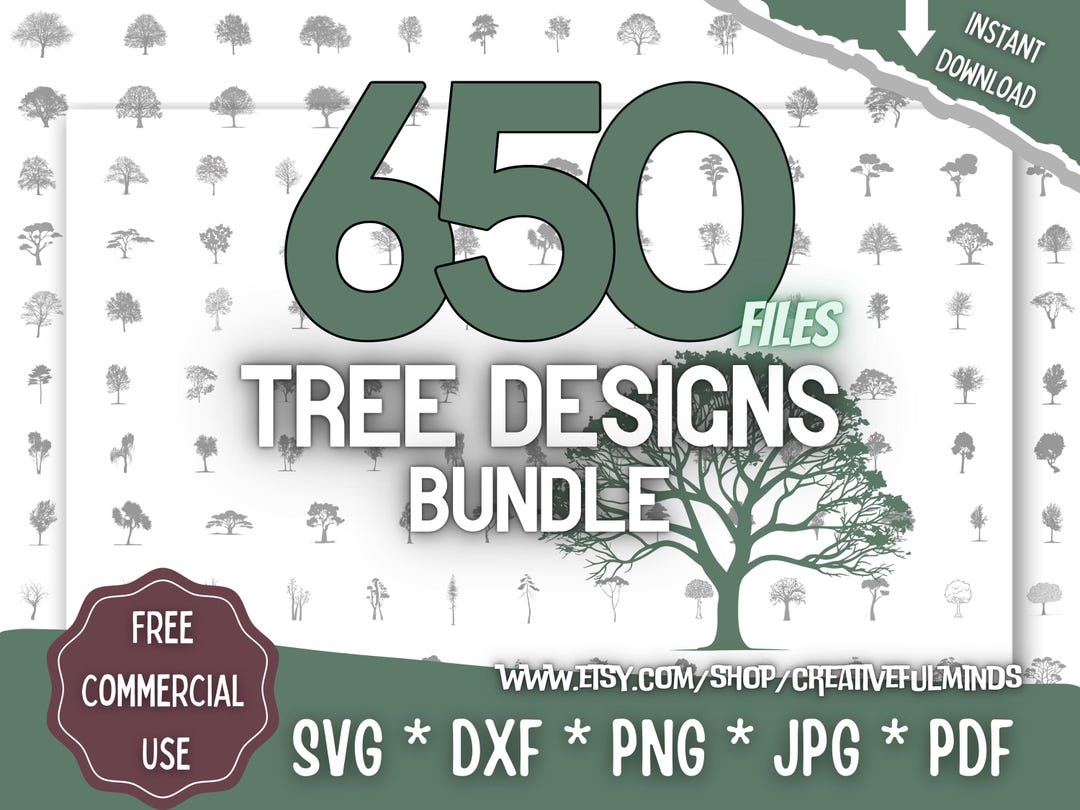 Tree Designs SVG Bundle | for Laser, Printing, CNC, Etc | Creative ...