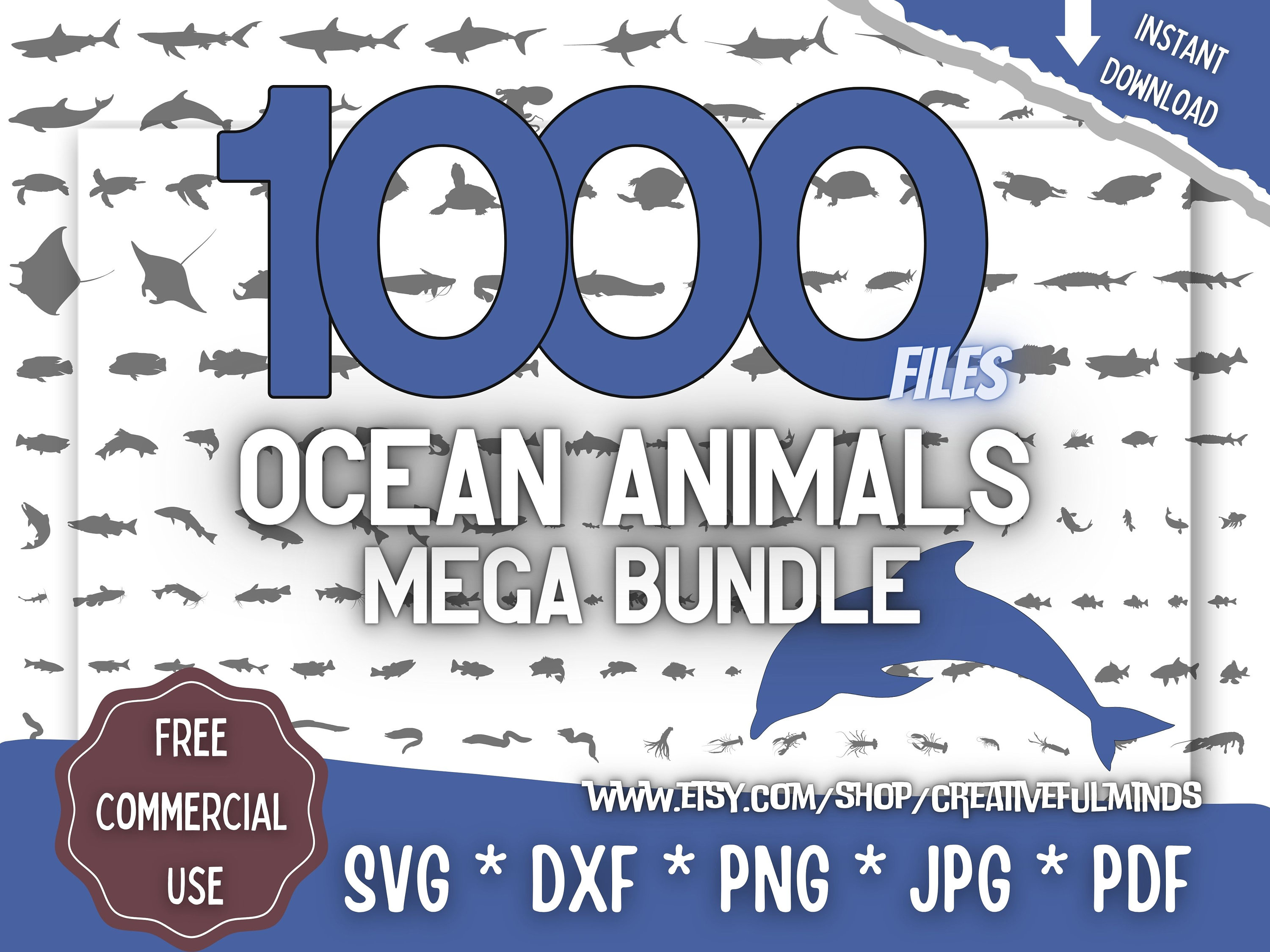 Ocean Animals SVG Mega Bundle for Cricut CNC Laser Etc - Etsy
