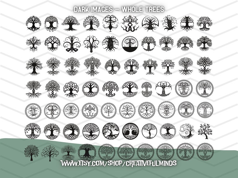Celtic Trees Mega Bundle SVG Trees and Monograms for - Etsy