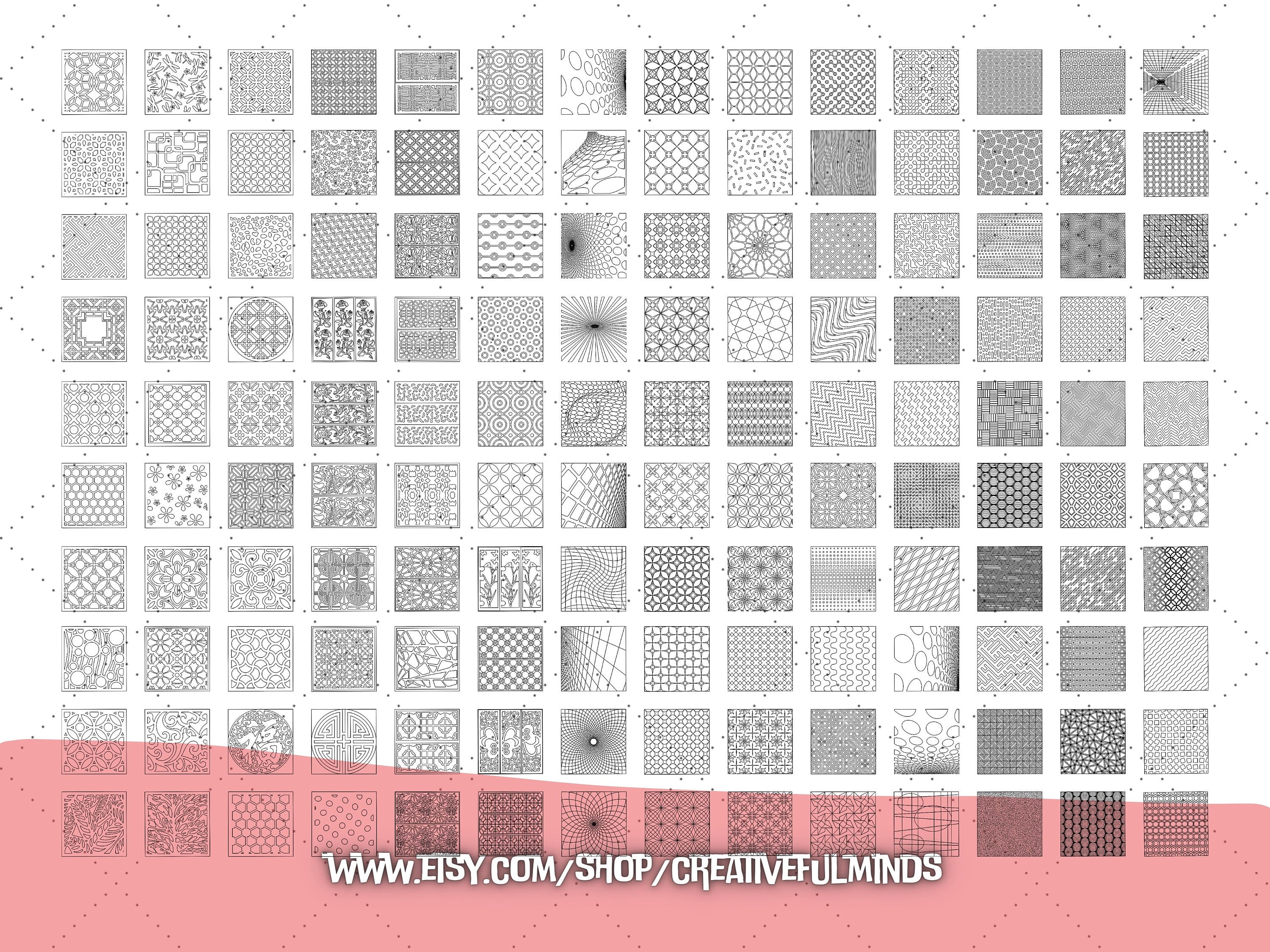 Geometric Designs SVG Bundle for Cricut CNC Laser Etc - Etsy