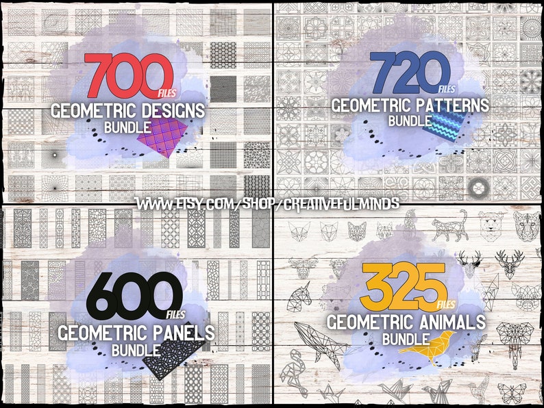 Geometric Designs Mega Bundle SVG Geometric Patterns - Etsy